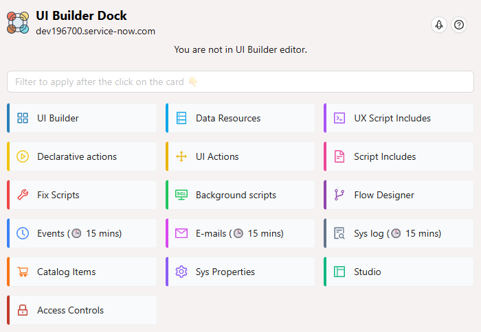 UI Builder Dock for ServiceNow – v1.0.5 – My UI Builder Corner ☕
